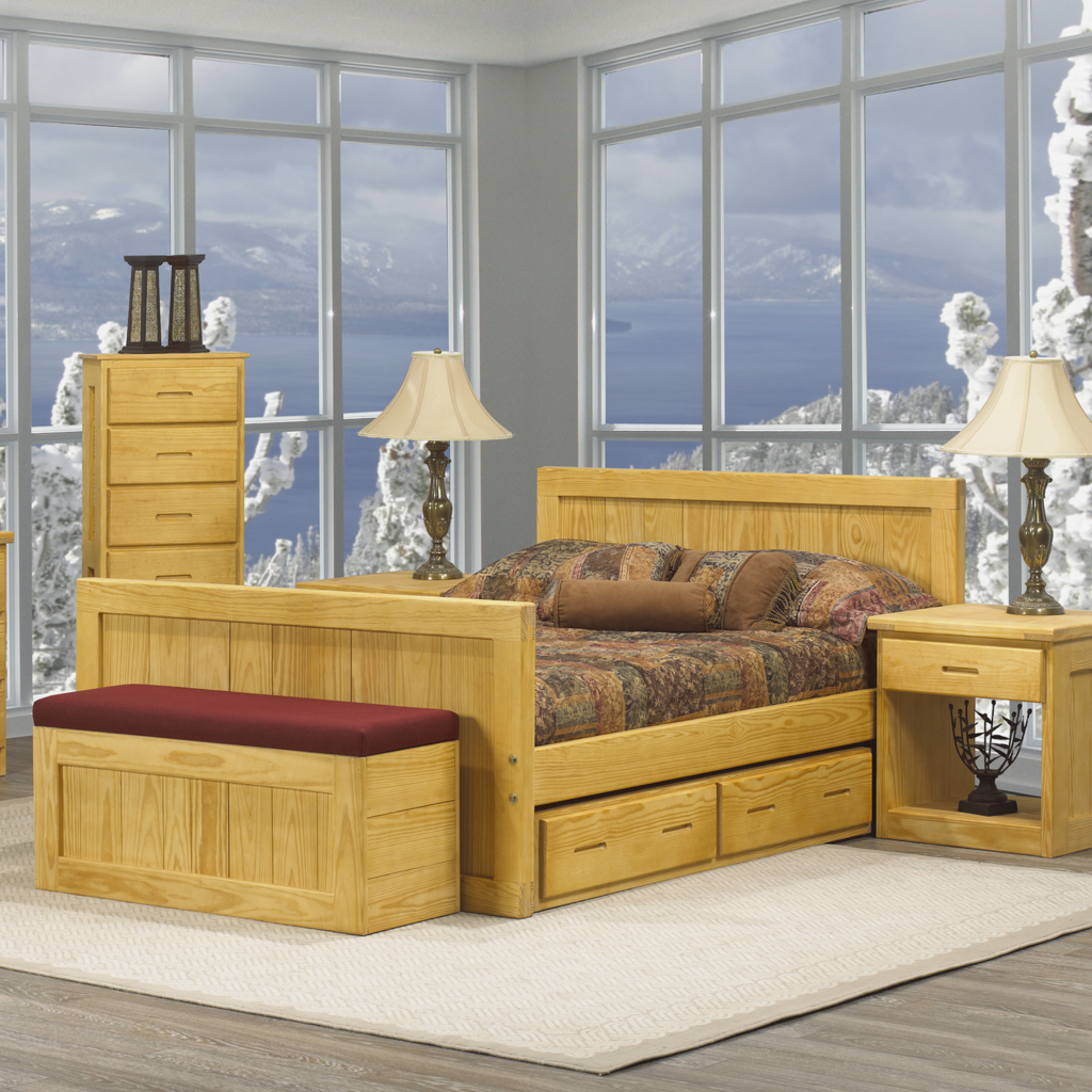 Base de lit Panneau en bois - Futon d’or - Matelas naturels